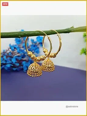 Jewelry | Traditional Indian Jhumka Hoop Earrings Set For Women Bridal ...